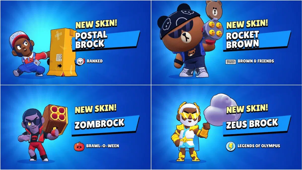 Todas las skins de Brock en Brawl Stars