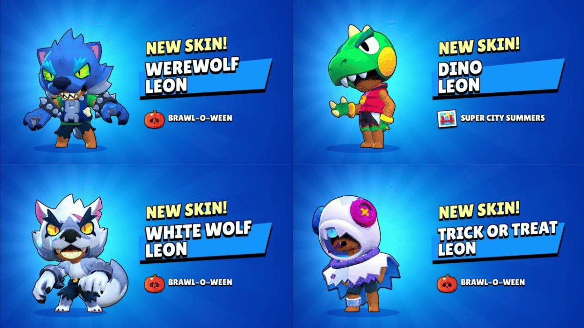 Todas las skins de Leon en Brawl Stars
